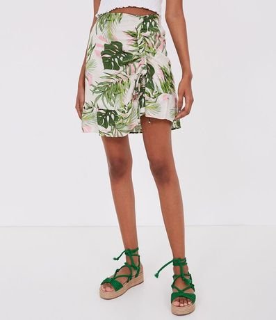 Pollera Estampada con Hojas | Renner
