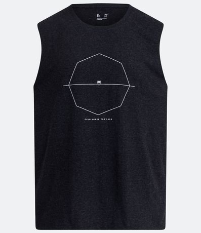 Remera Musculosa en Algodón con Estampado Minimalista | Renner
