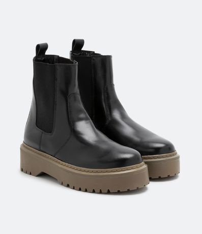 Bota Chelsea en Cuero Track con Recortes | Renner