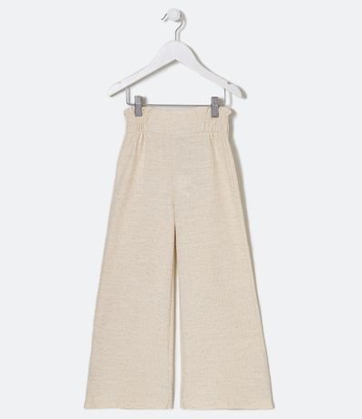 Pantalón Wide Leg Infantil Texturizada con Lastex en la Cintura - Talle ...
