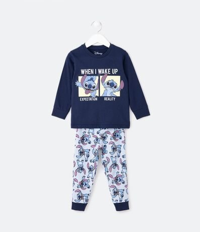 Pijama Largo Infantil con Estampado Stitch - Talle 2 a 6 años | Renner