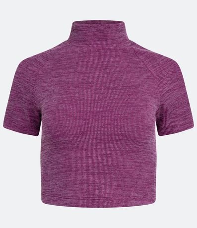 Blusa en Ribana con Cuello Alto y Sisa Raglán | Renner