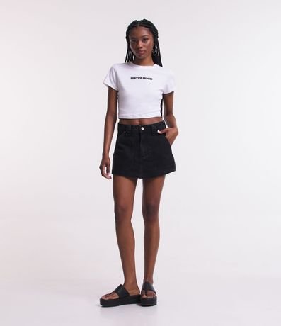 Short Pollera en Jeans con Bolsillo Carpintero | Renner