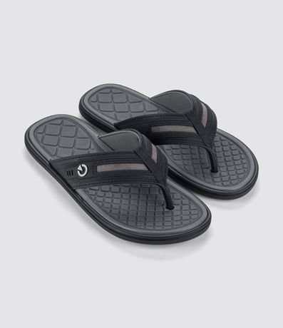 Chinelas de Tiras Largas con Texturas y Pespontos | Renner