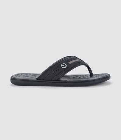 Chinelas de Tiras Largas con Texturas y Pespontos | Renner