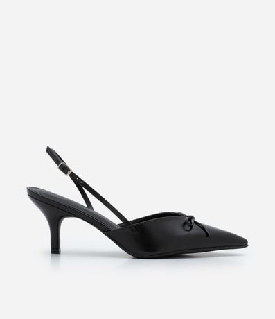 Tacones con Talón Abierto y Moña Aplicada | Renner