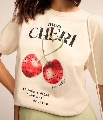 Remera en Algodón con Estampado Mon Cheri | Renner
