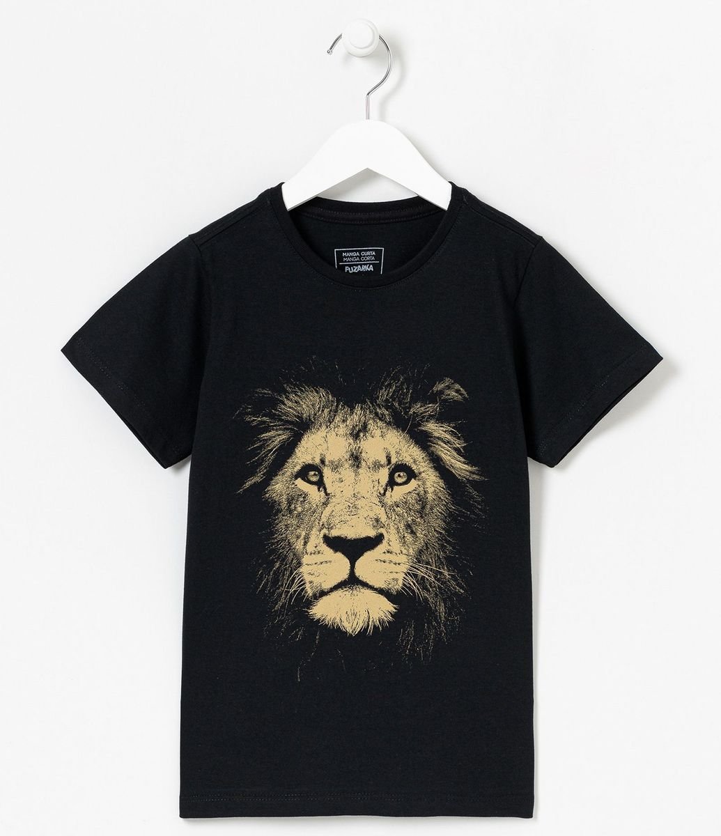 Remera Infantil Estampado de León - Talle 5 a 14 años | Renner