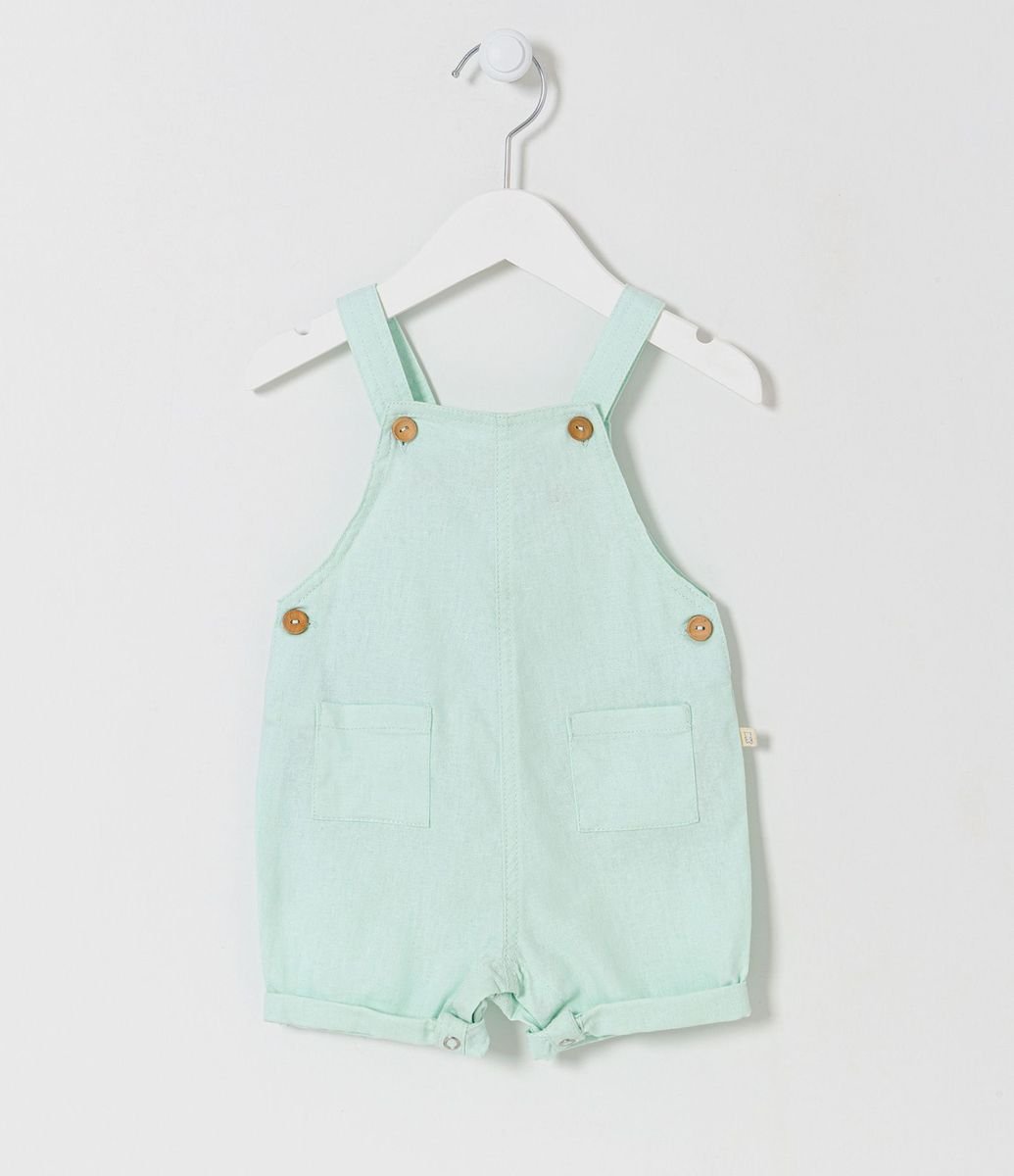 Peto Infantil en Lino con Bolsillos Frontales - Talle 0 a 18 meses | Renner