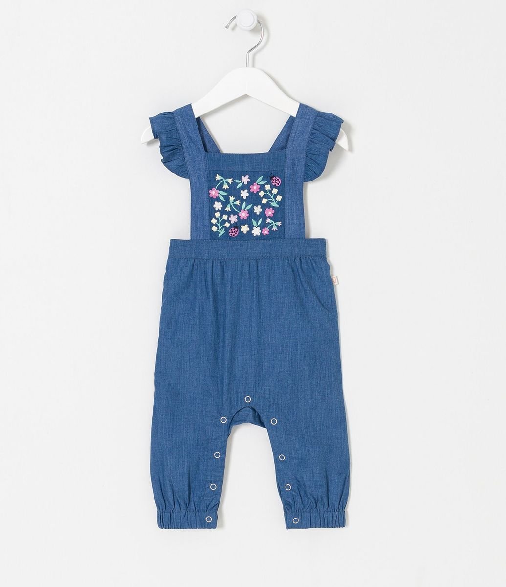 Peto Infantil con Bordado de Flores - Talle 0 a 18 meses | Renner