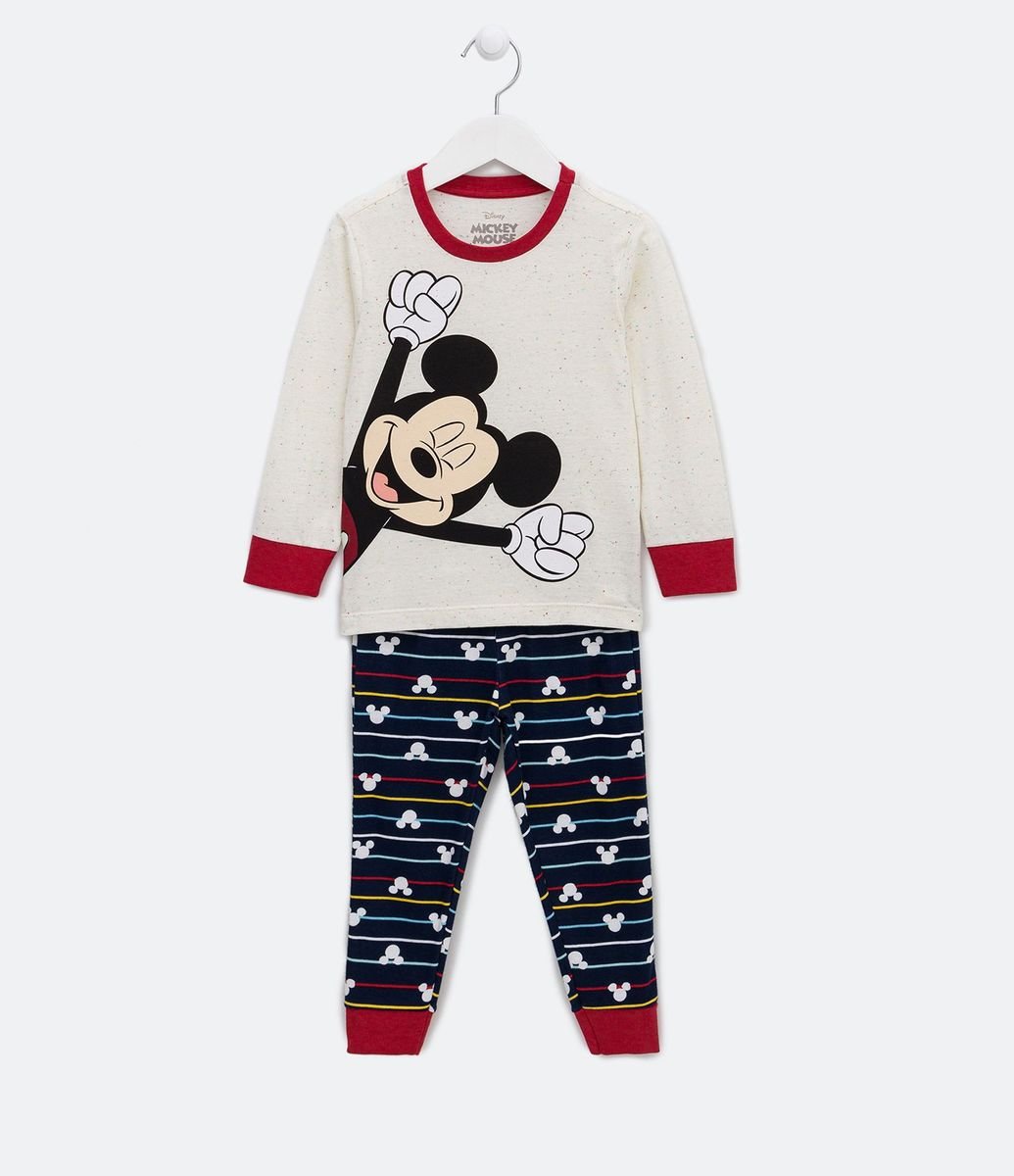 Pijama Largo Infantil Estampado Mickey - Talle 1 a 4 años | Renner