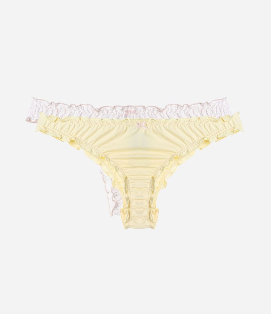 Kit 02 Bombachas Bikini en Microfibra con Acabado Ondulado | Renner